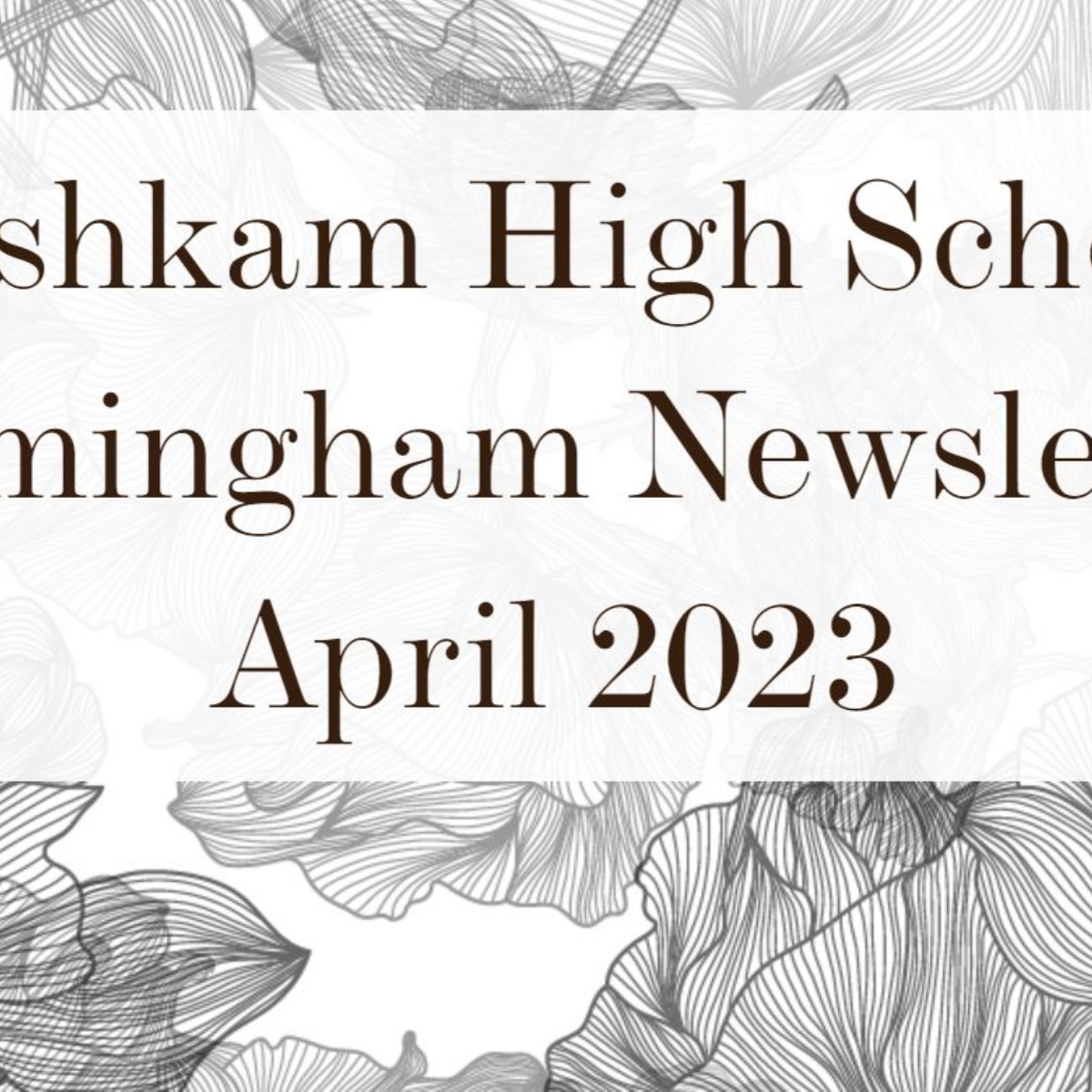 Nishkam High School - Newsletter April 2023